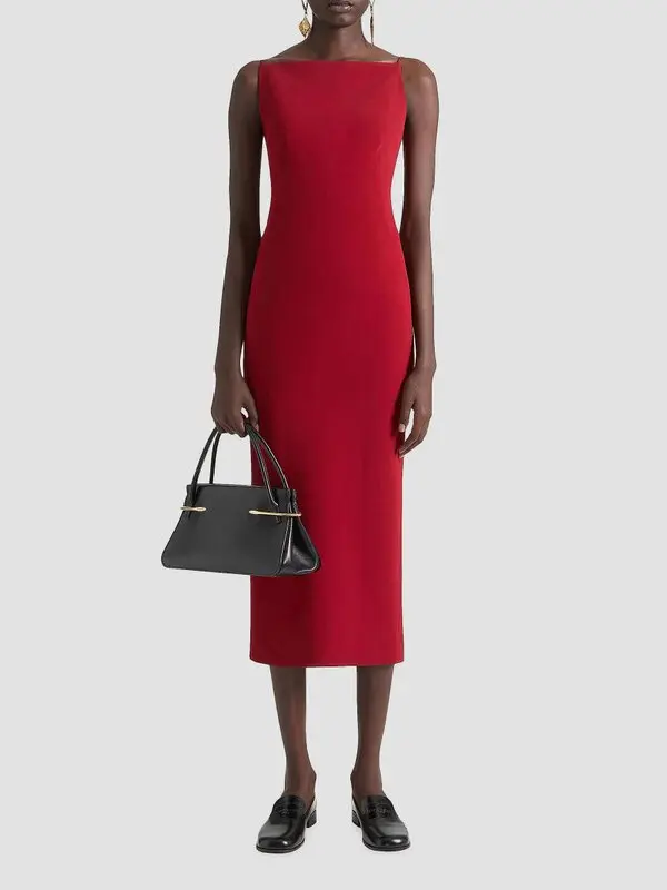 Givenchy Straps Dress With Draped Back - Dark Red