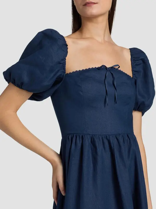 REFORMATION Marella Linen Midi-dress