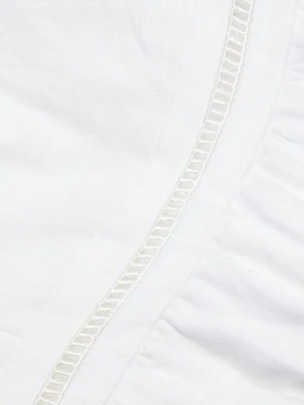 REFORMATION Everett Linen Ladder-trim Midi-dress