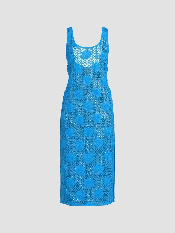 MILLY 3d Floral Crochet Cover-up Dress
