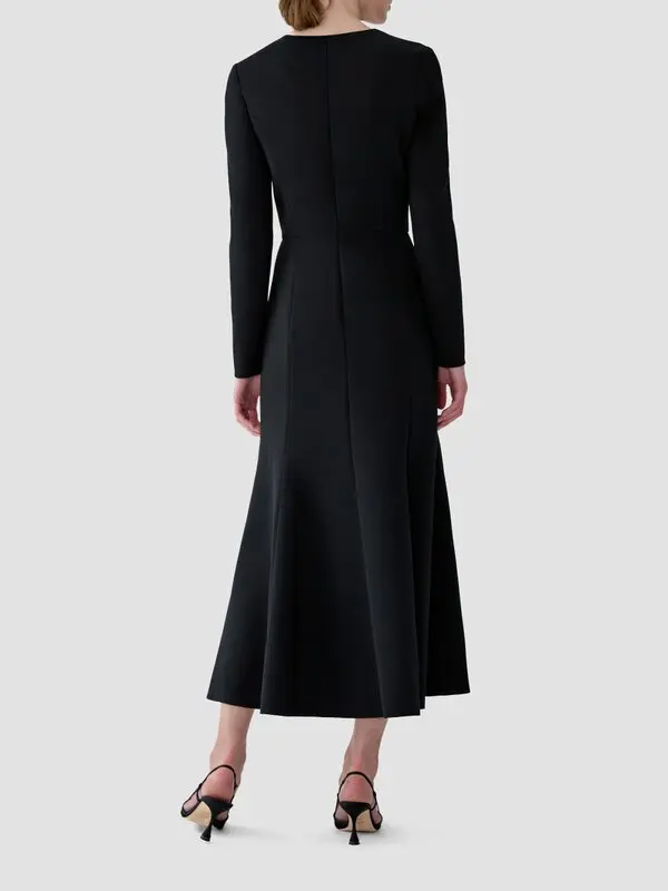 Carolina Herrera Sequined Floral A-line Midi Dress