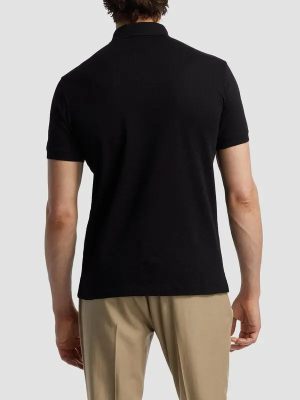 Emporio Armani Chevron Cotton Jersey Polo Shirt