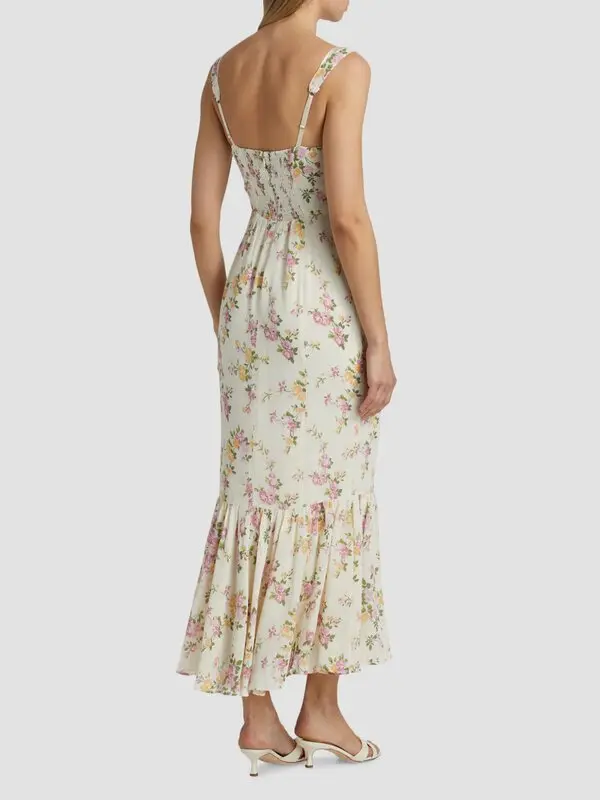 REFORMATION Irisa Floral Flounce Maxi Dress