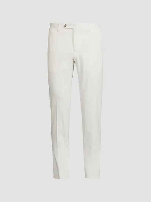 PT TORINO Soft Stretch Button-tab Slim Pants - Natural