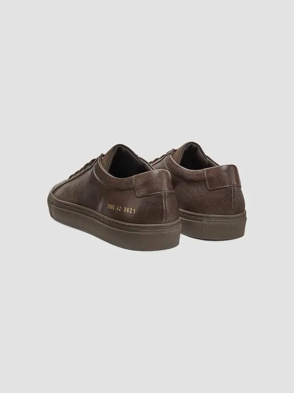 COMMON PROJECTS Achilles Premium Leather Low-top Sneakers - Brown