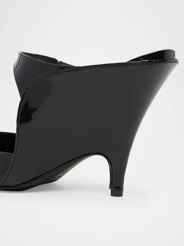 FERRAGAMO Jasir 95mm Patent Leather Stiletto Mules