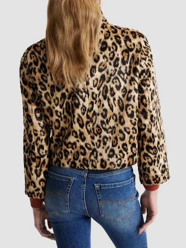 Marella Boxy Pony Skin Print Jersey Jacket