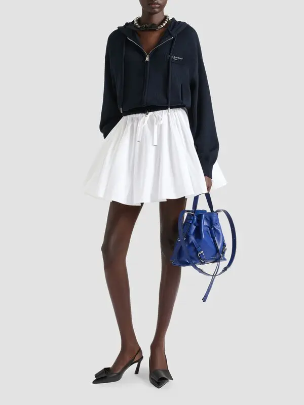 Givenchy Zipped Hoodie In Wool And Cotton With Paris