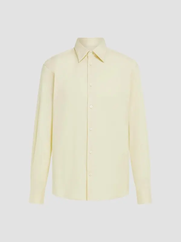 FERRAGAMO Micro-print Stretch-cotton Poplin Shirt