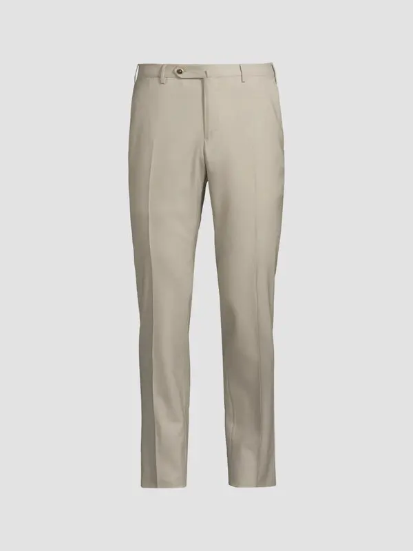 PT TORINO High-performance Wool Button-tab Slim Trousers - Beige