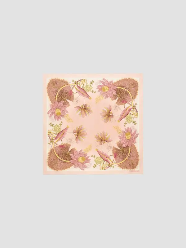 FERRAGAMO Floral Silk Scarf - Ballet