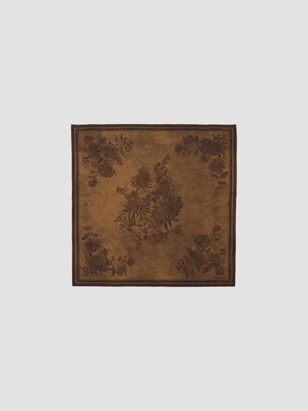 FERRAGAMO Floral Silk Scarf - Yellow