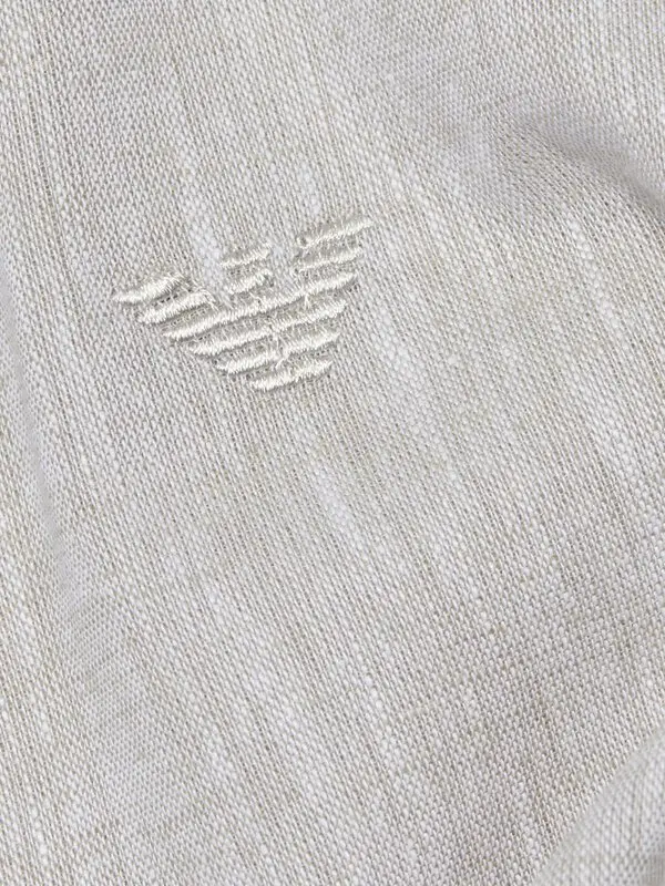 Emporio Armani Linen-cotton Button-front Shirt