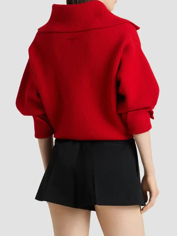 Givenchy Zipped Cardigan In Wool And Cashmere