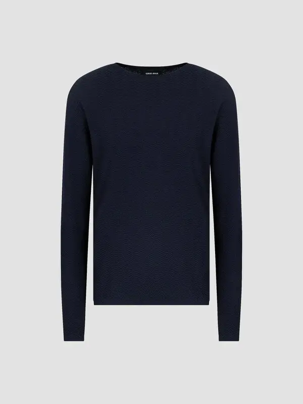 Giorgio Armani Herringbone Crewneck Sweater