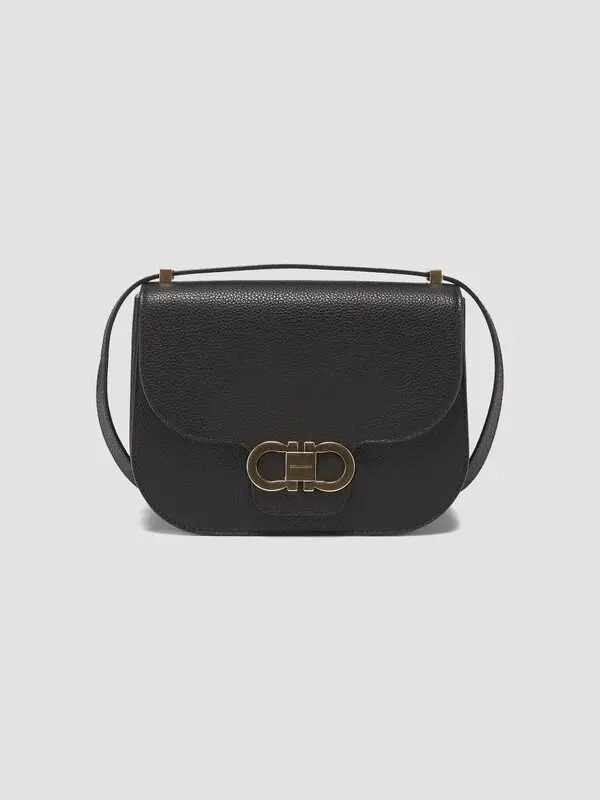 FERRAGAMO Small Double Gancio Saddle Bag