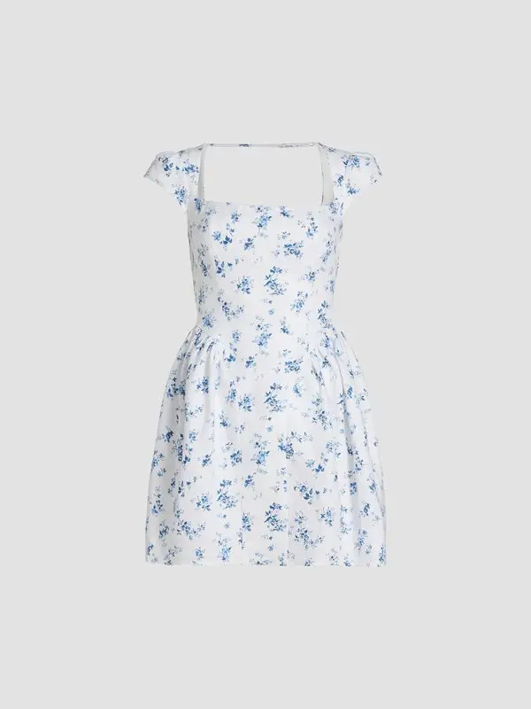 REFORMATION Oaklyn Floral Linen Minidress - Orlaya