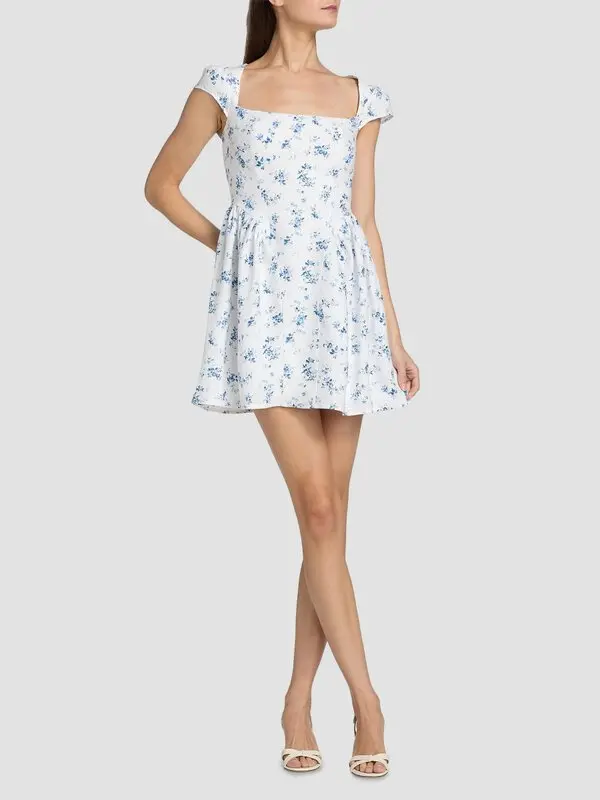 REFORMATION Oaklyn Floral Linen Minidress