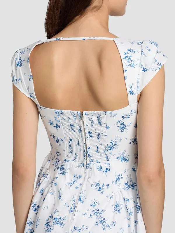 REFORMATION Oaklyn Floral Linen Minidress