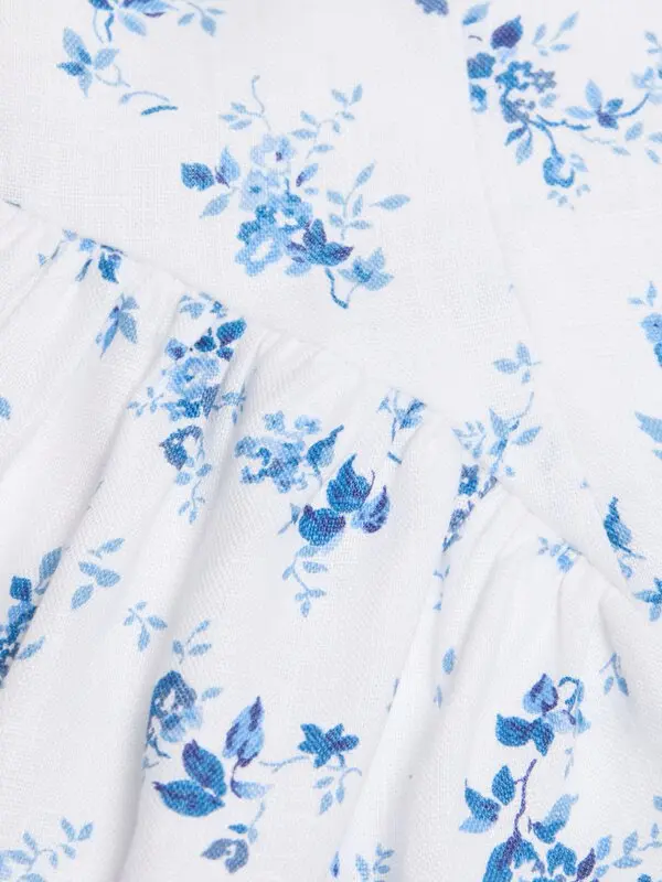 REFORMATION Oaklyn Floral Linen Minidress