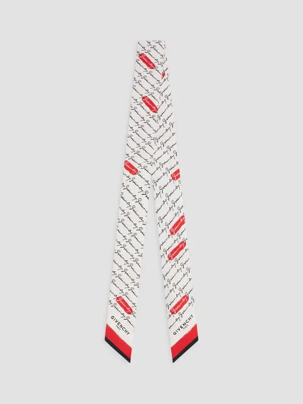 Givenchy Bandeau In Silk With Signature - Red