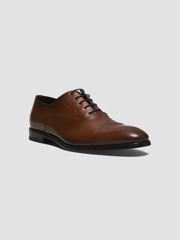 FERRAGAMO Leather Cap-toe Oxfords