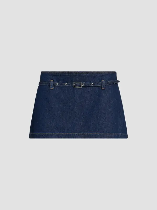 REFORMATION Khloe Low-rise Denim Skort