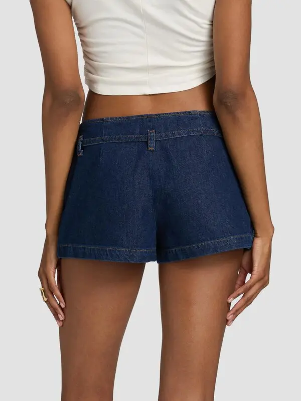 REFORMATION Khloe Low-rise Denim Skort