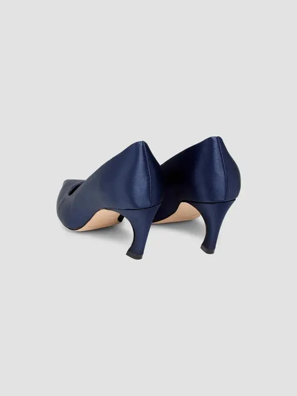 22ÉLEVÉ 65mm Satin Pumps - Navy