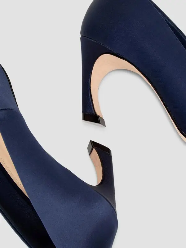 22ÉLEVÉ 65mm Satin Pumps - Navy