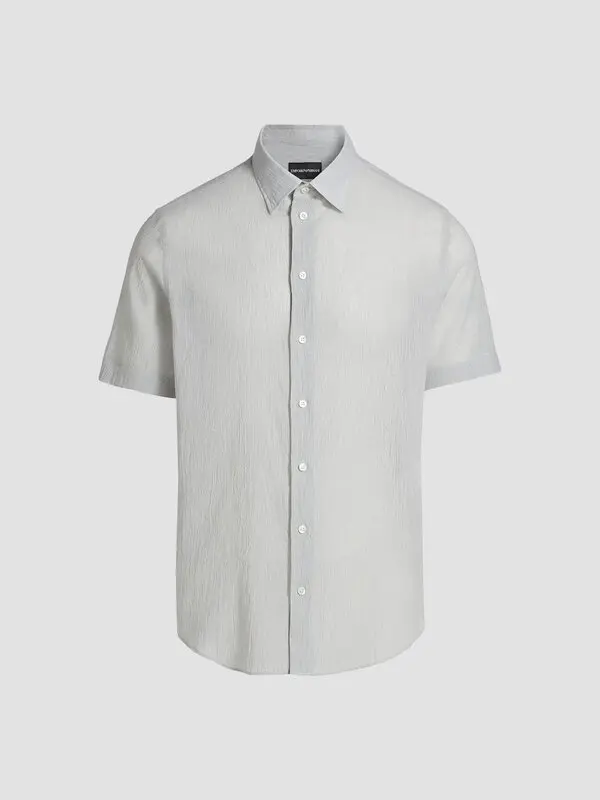 Emporio Armani Solid Cotton Button-front Shirt