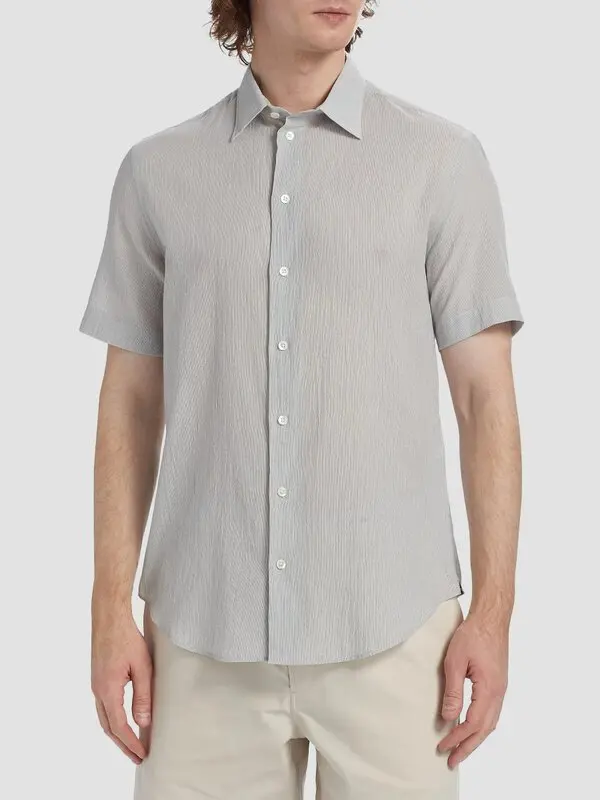 Emporio Armani Solid Cotton Button-front Shirt