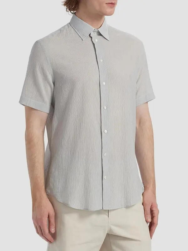 Emporio Armani Solid Cotton Button-front Shirt