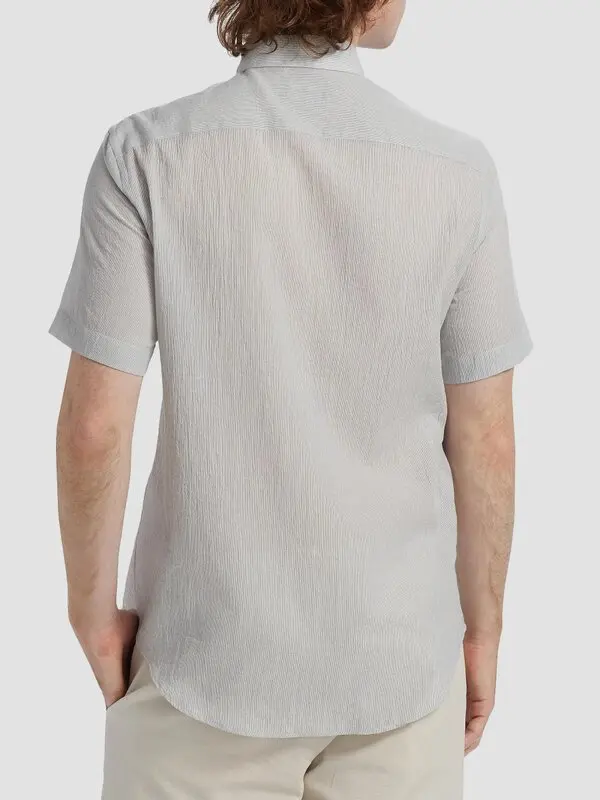 Emporio Armani Solid Cotton Button-front Shirt