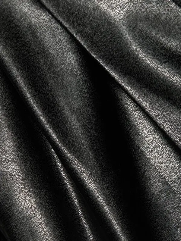 Michael Kors Dru Pleated Faux-leather Tapered Pants