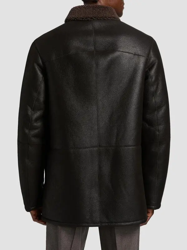SAKS FIFTH AVENUE Collection Shearling Car Coat