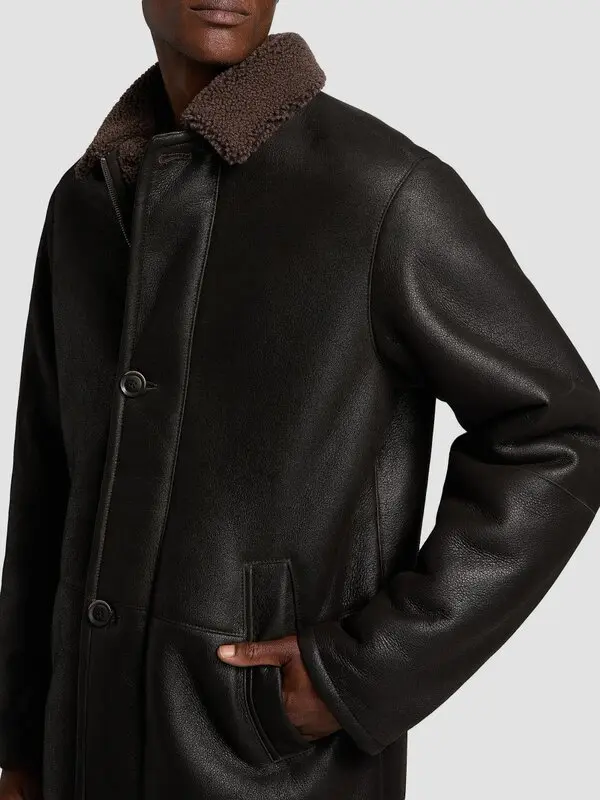 SAKS FIFTH AVENUE Collection Shearling Car Coat