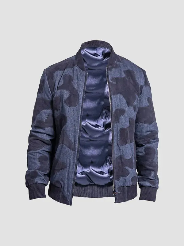 MACEOO Ascension Leather Jacket - Blue