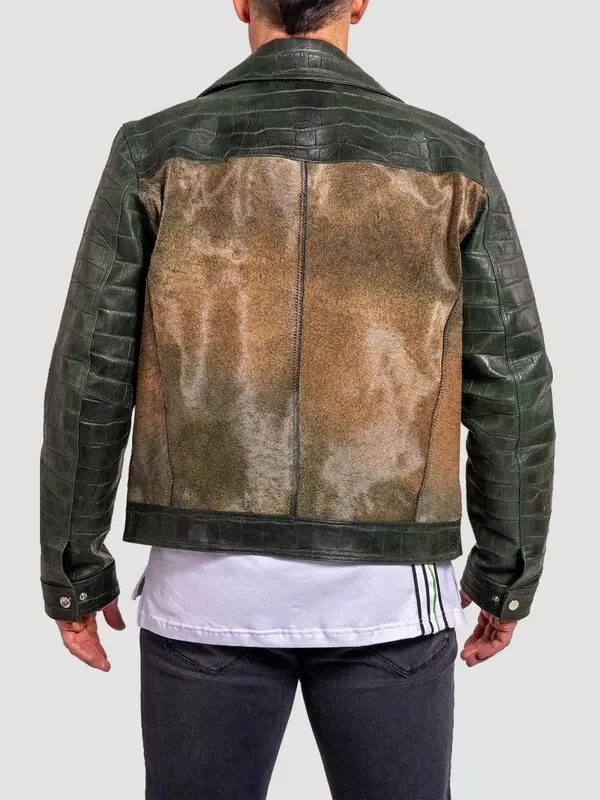 MACEOO Ascension Leather Jacket - Green