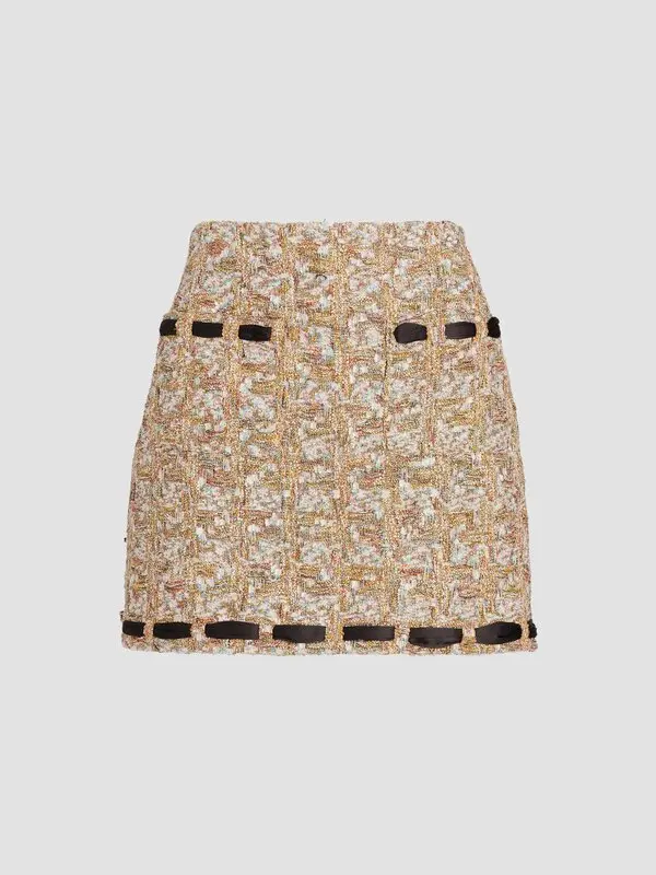 MILLY Romina Tweed Miniskirt
