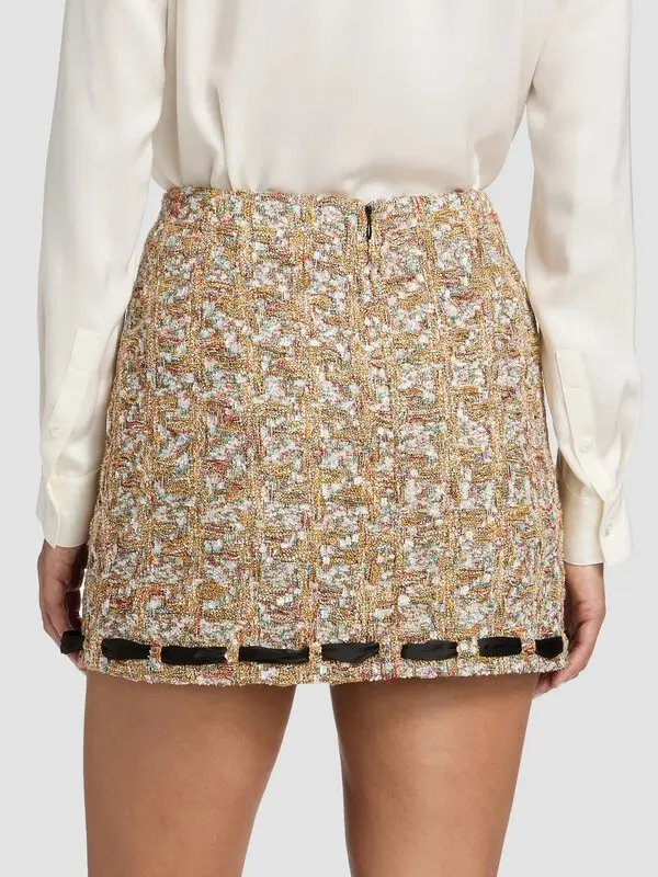 MILLY Romina Tweed Miniskirt