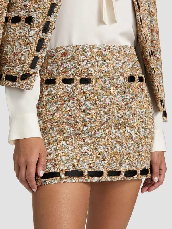 MILLY Romina Tweed Miniskirt