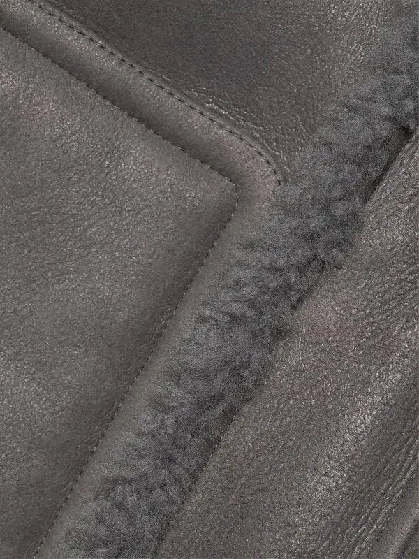 SAKS FIFTH AVENUE Collection Shearling Moto Bomber Jacket