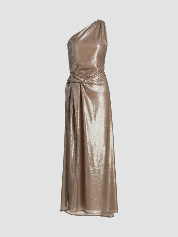 MILLY Porsha One-shoulder Sequined Maxi Dress