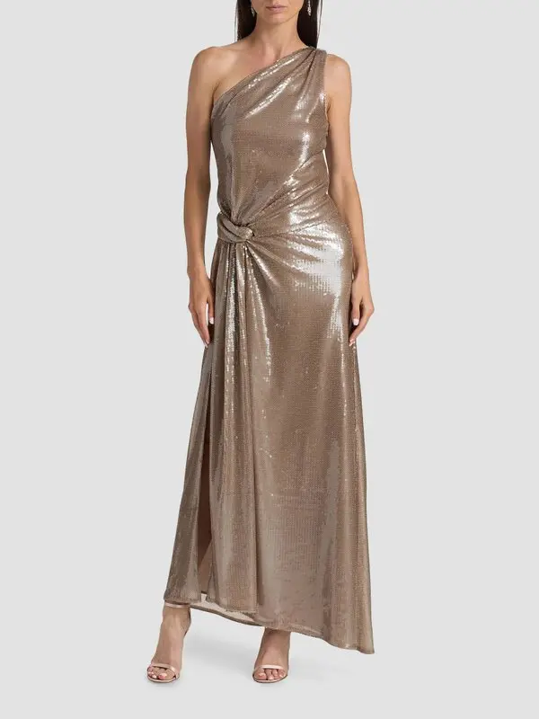 MILLY Porsha One-shoulder Sequined Maxi Dress