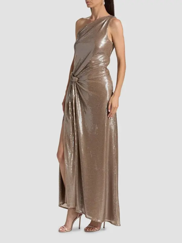 MILLY Porsha One-shoulder Sequined Maxi Dress
