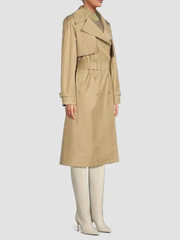 MILLY Double-breasted Belted Trench Coat