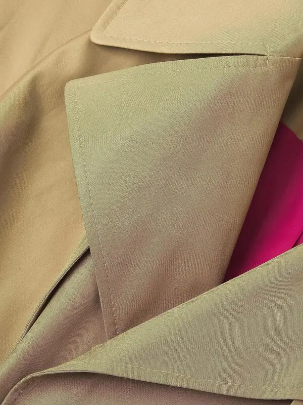 MILLY Double-breasted Belted Trench Coat