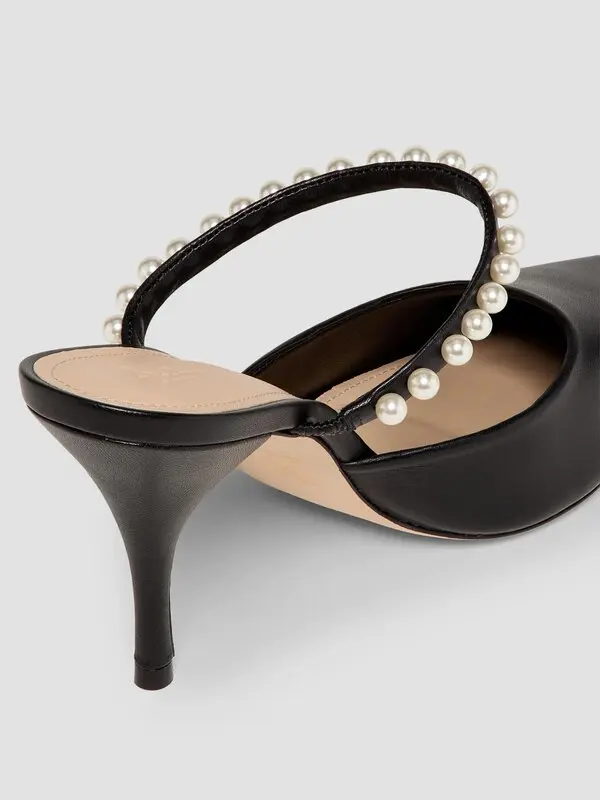 22ÉLEVÉ 85mm Embellished Leather Mules - Black