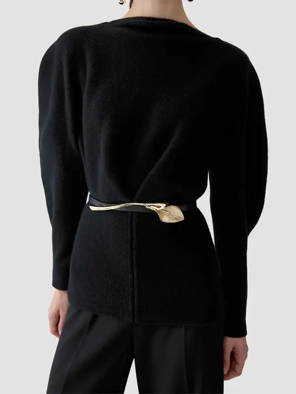Carolina Herrera Calla Lily Leather Belt